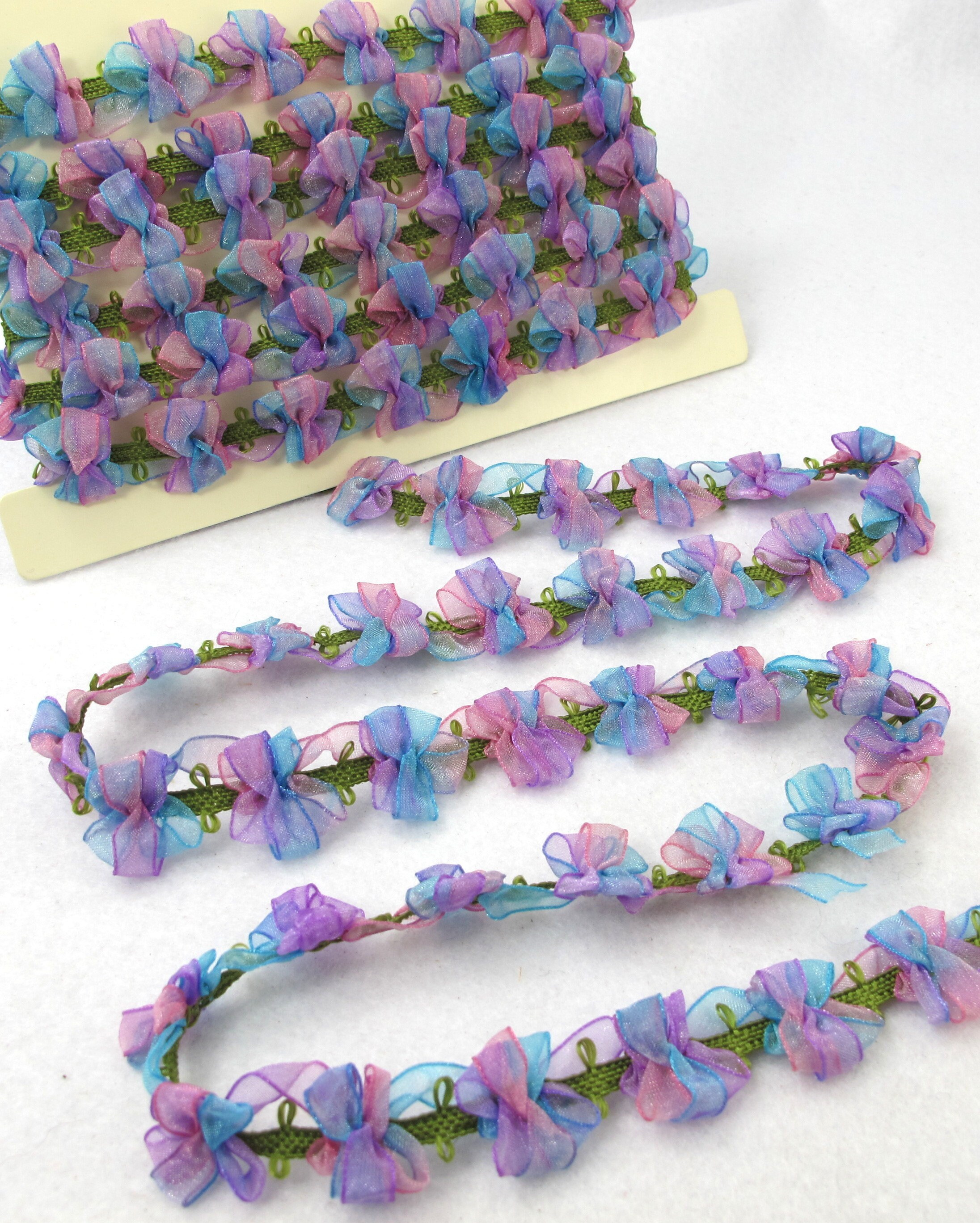 2 Yards Woven Rococo Ribbon Trim With Chiffon - Etsy