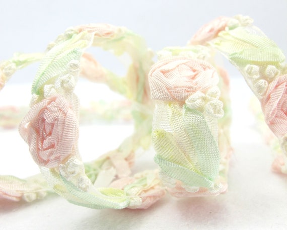 Embellishments Craft Supplies & Tools Embroidered Rose Bud Flower ...