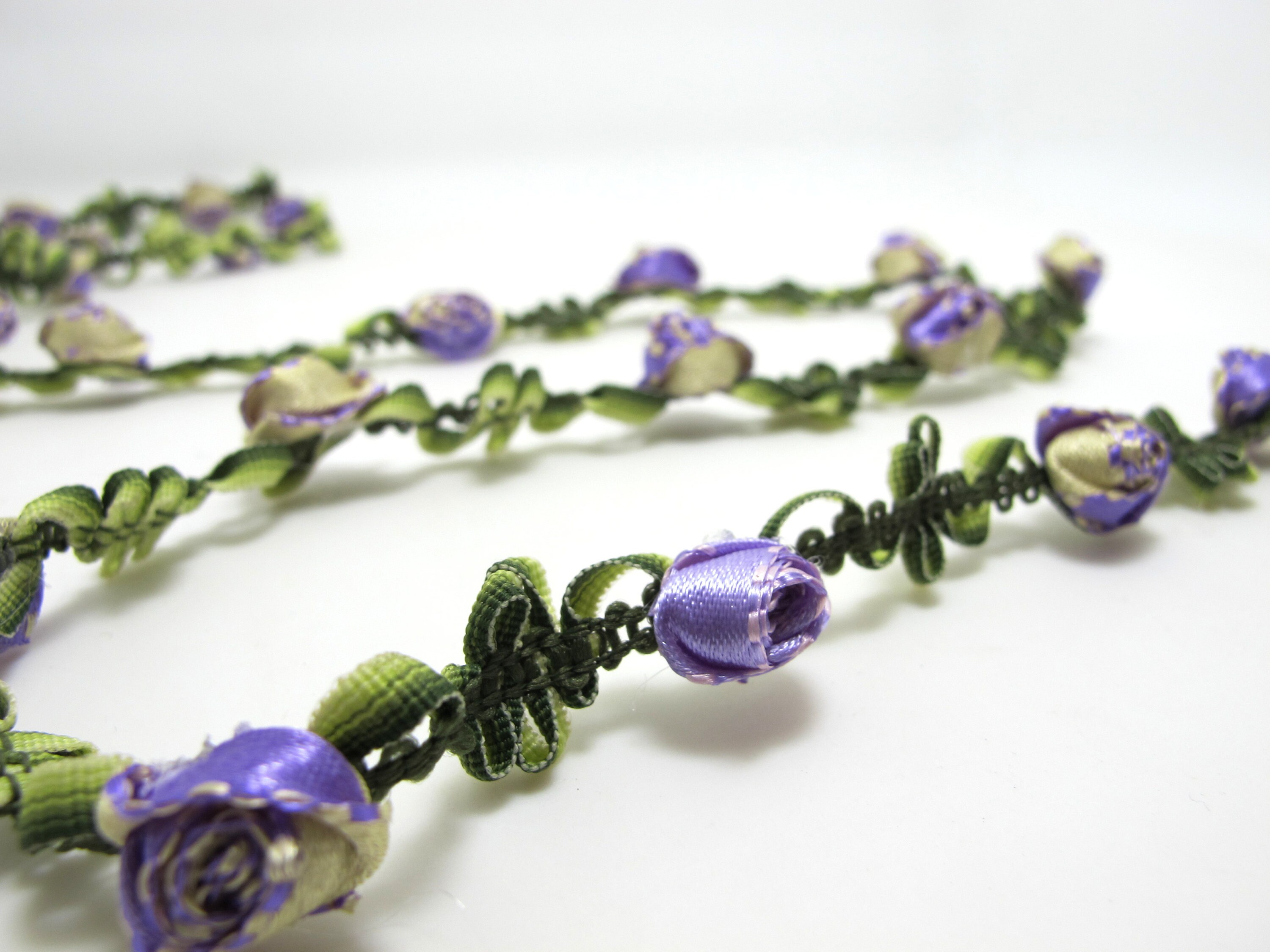 2 Yards Woven Rococo Ribbon Trim With Rose Flower | Etsy