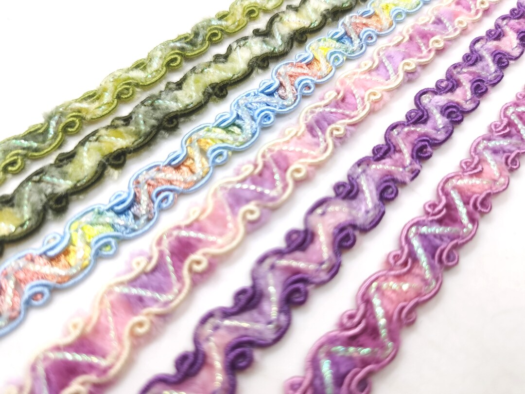 6 Colors - 1/2 Inch Chenille Rosette Trim|gimp Braided Trim|french Gimp ...