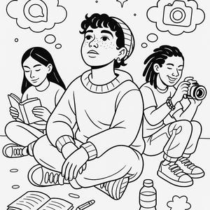 Gen Alpha 30+ Page Coloring Book | Modern Printable for Kids | Positive ...