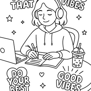 Gen Alpha 30+ Page Coloring Book | Modern Printable for Kids | Positive ...