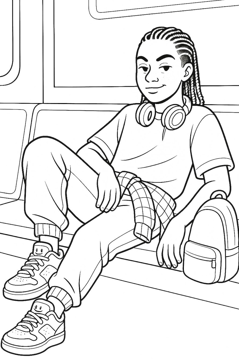 Gen Alpha 30+ Page Coloring Book | Modern Printable for Kids | Positive ...