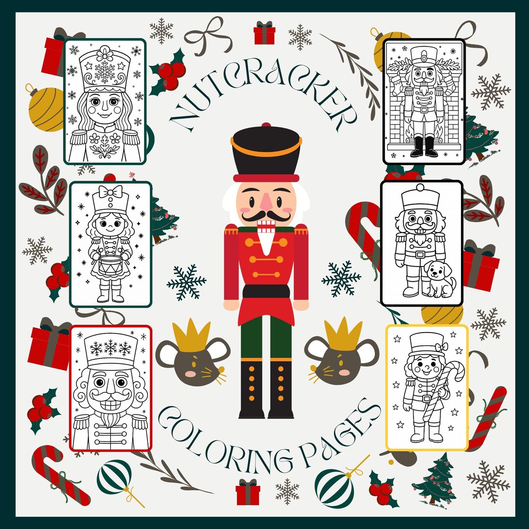 32 Digital Download Printable Winter Nutcracker Coloring Pages - Etsy