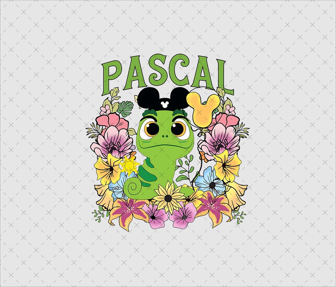 Retro Rapunzel Pascal Floral PNG, SVG (digital File) - Etsy Canada