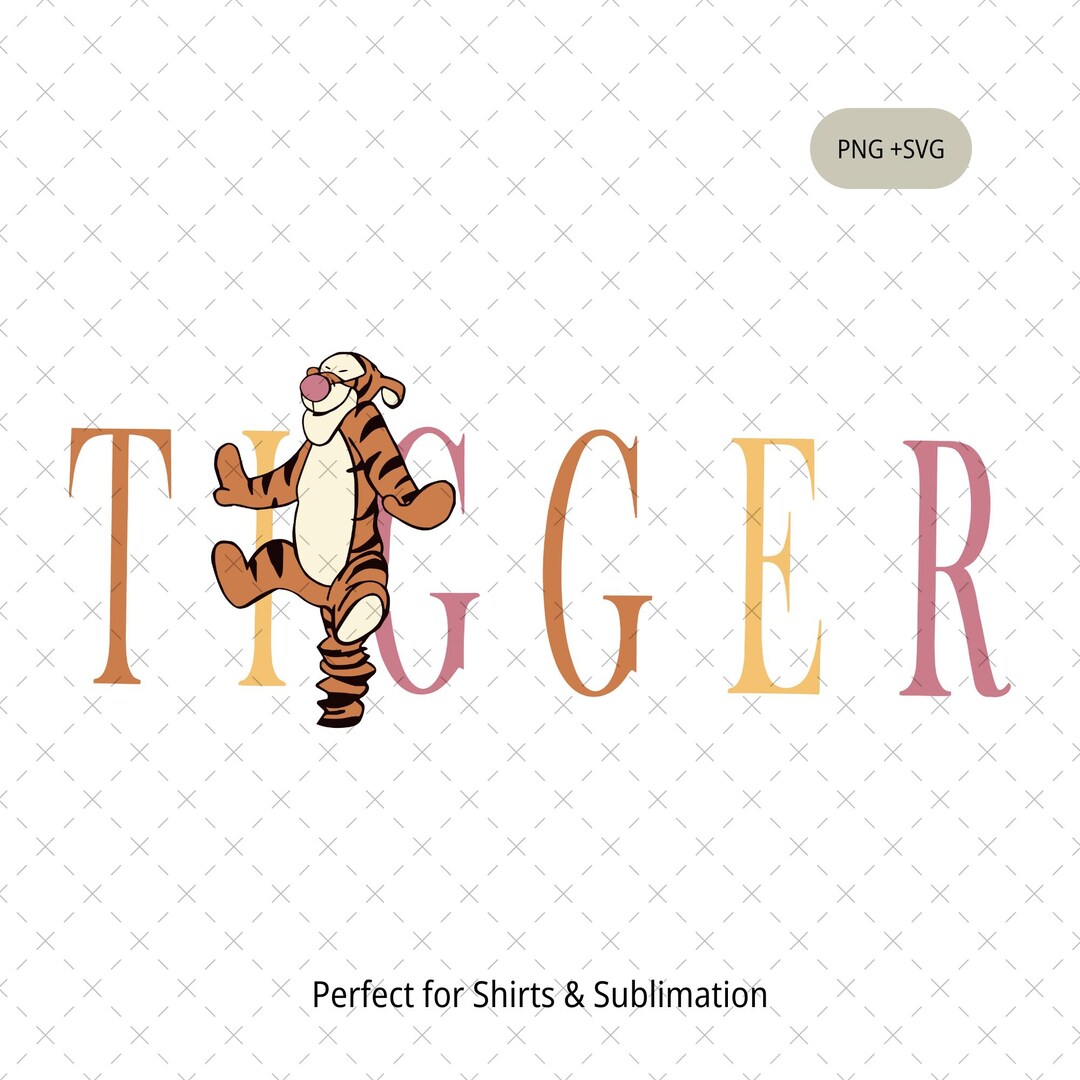 Tigger SVG PNG, Winnie the Pooh Clipart, Sublimation Design - Etsy