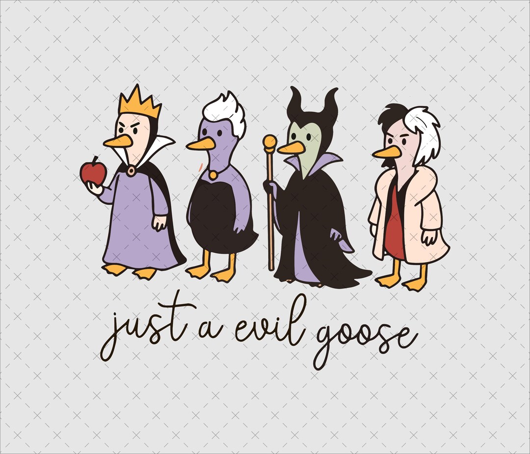 Evil Goose Villains PNG, Funny Halloween Horror Friends (PNG, SVG) - Etsy