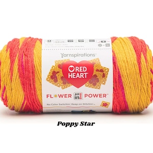 Red Heart All in One Flower Power Yarn - Etsy