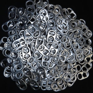 Aluminum Soda Pop Cans Tabs, 100 Cleaned Soda Can Tabs Ready for ...