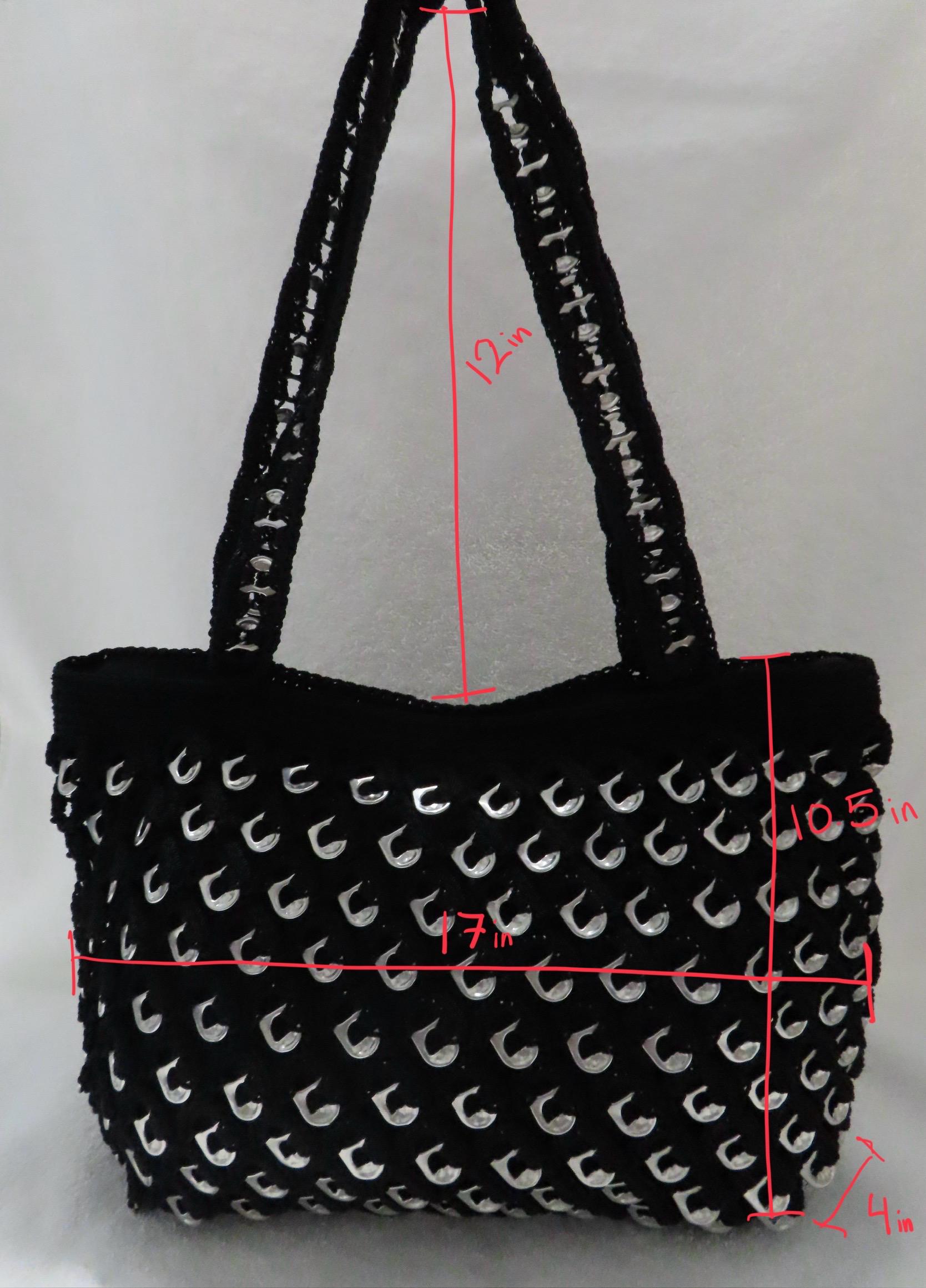 Black Crocheted Soda Can Pull Tabs Shoulder Bag/purse - Etsy