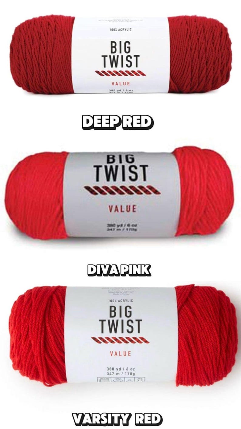Big Twist Value Yarn and Red Heart Super Saver Yarn - Etsy