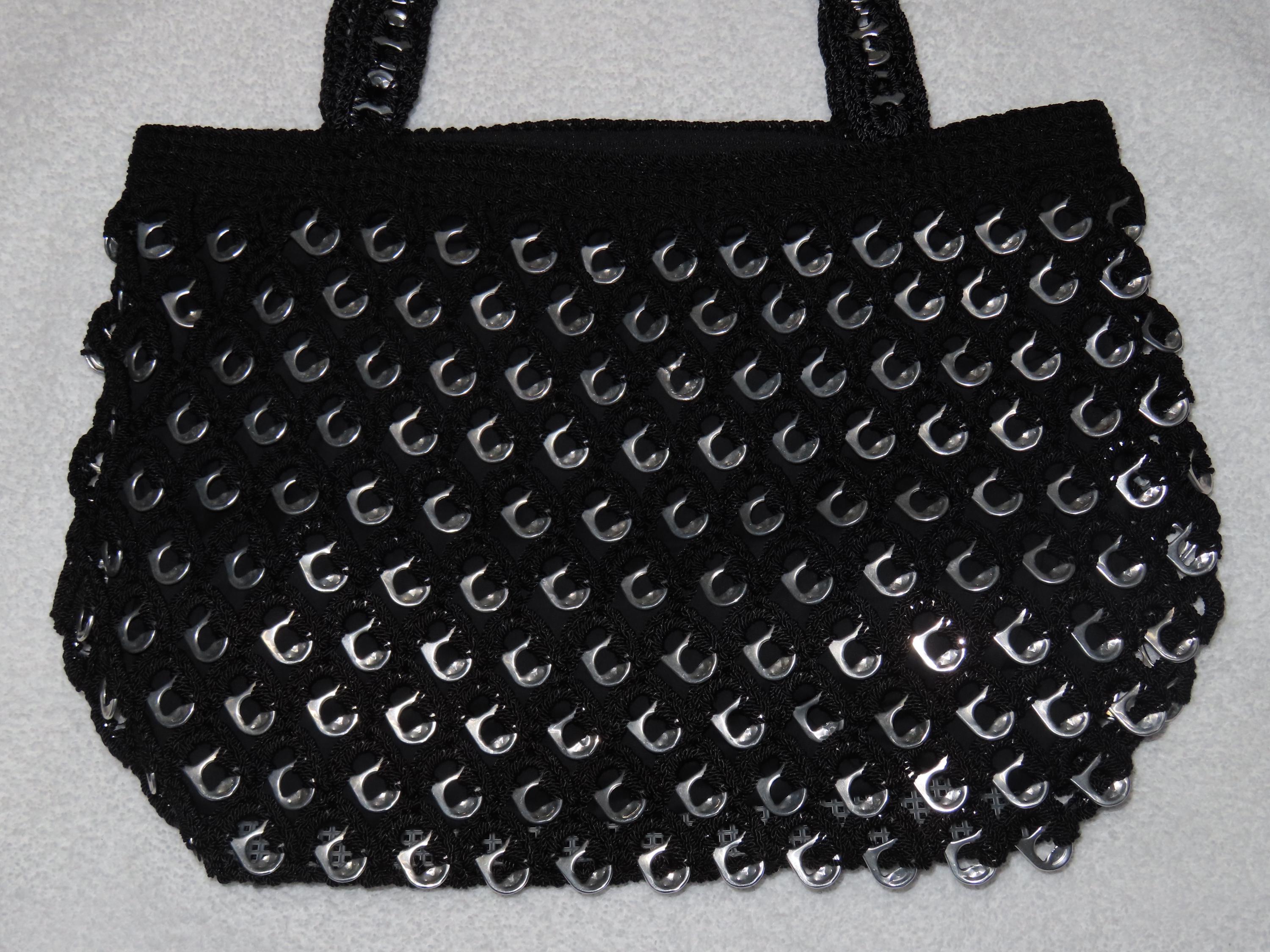 Black Crocheted Soda Can Pull Tabs Shoulder Bag/purse - Etsy