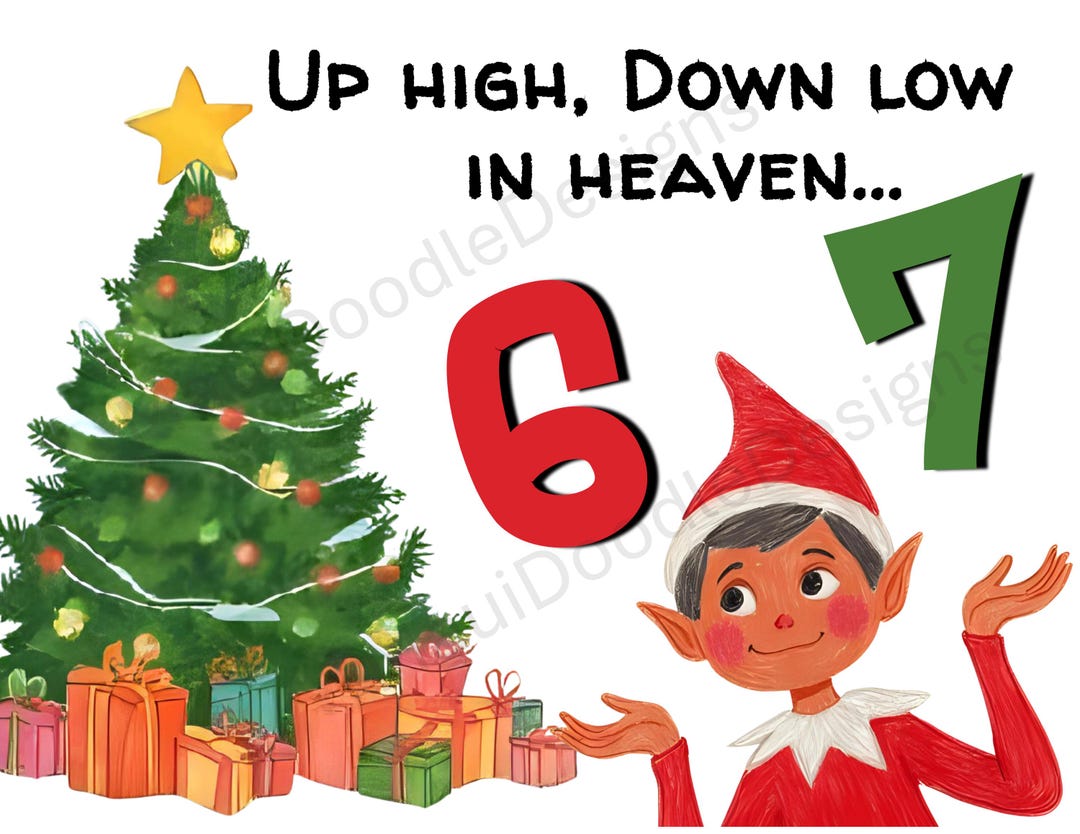 Editable* Elf 67 Sign* Digital File Only - Etsy