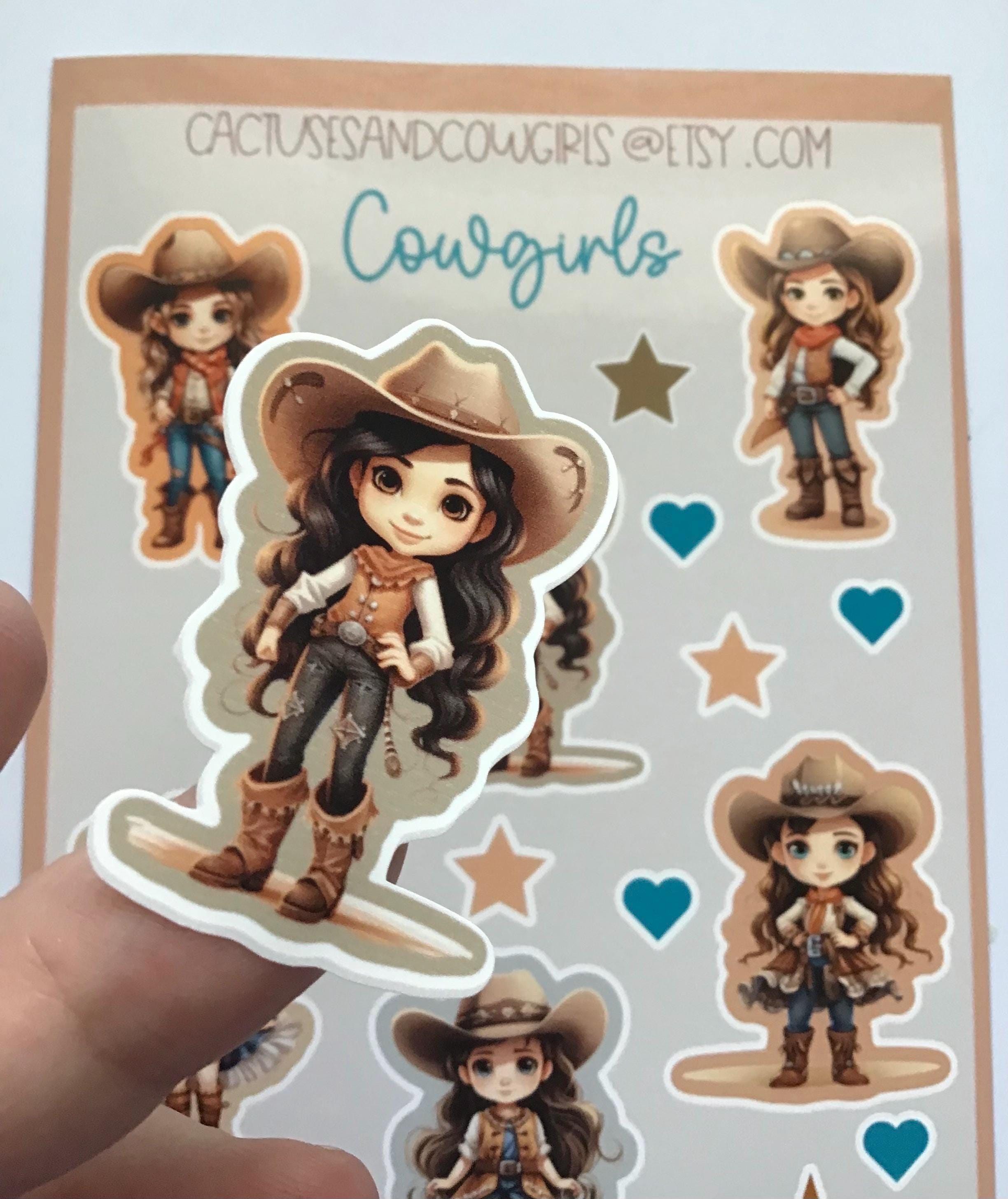 Cowgirl Sticker Sheet, Cowgirl Decal Sheet, Cowgirl Stickers - Etsy