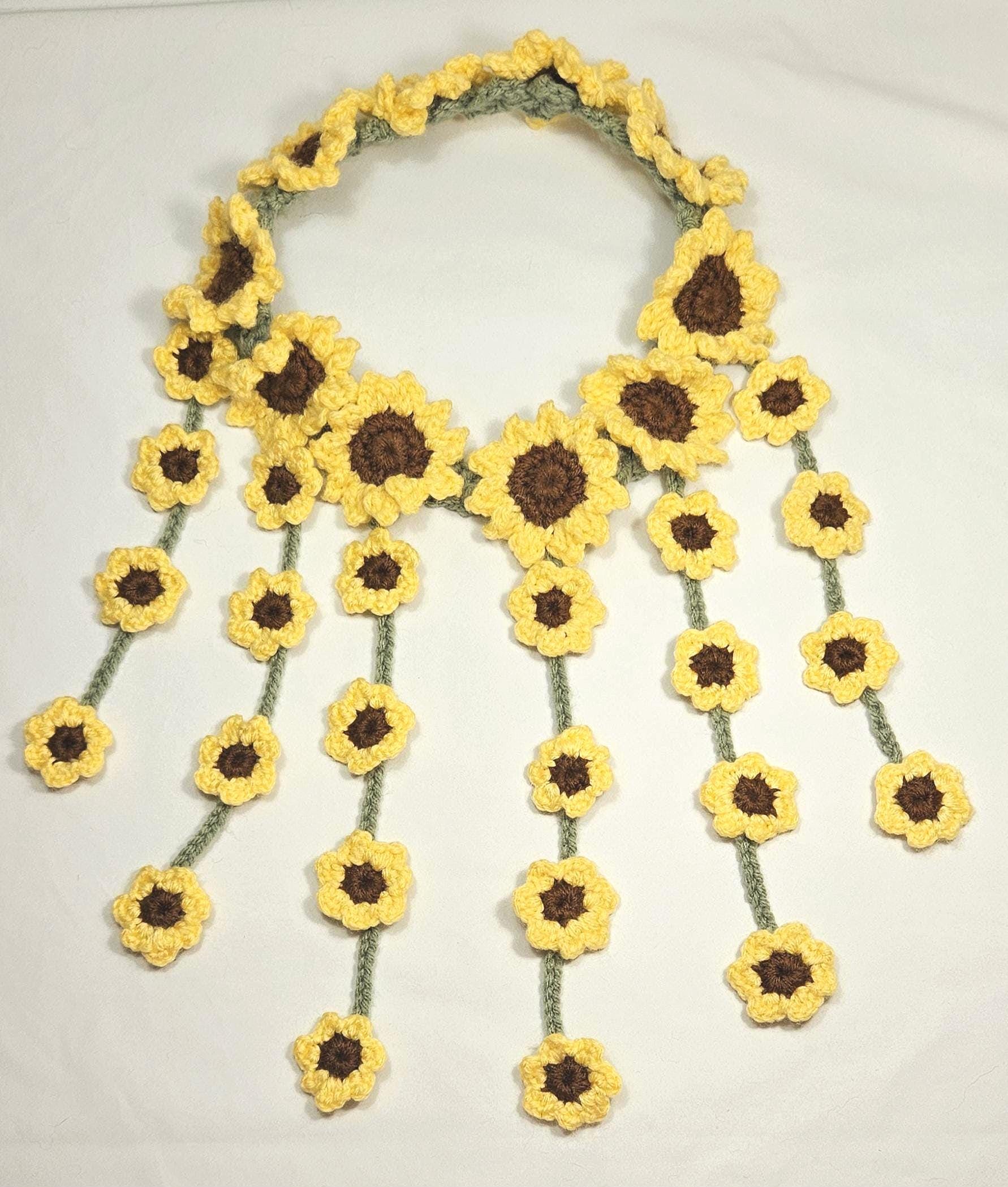Crochet Sunflower Crown Pattern | Floral Festival Headband | Fall DIY ...
