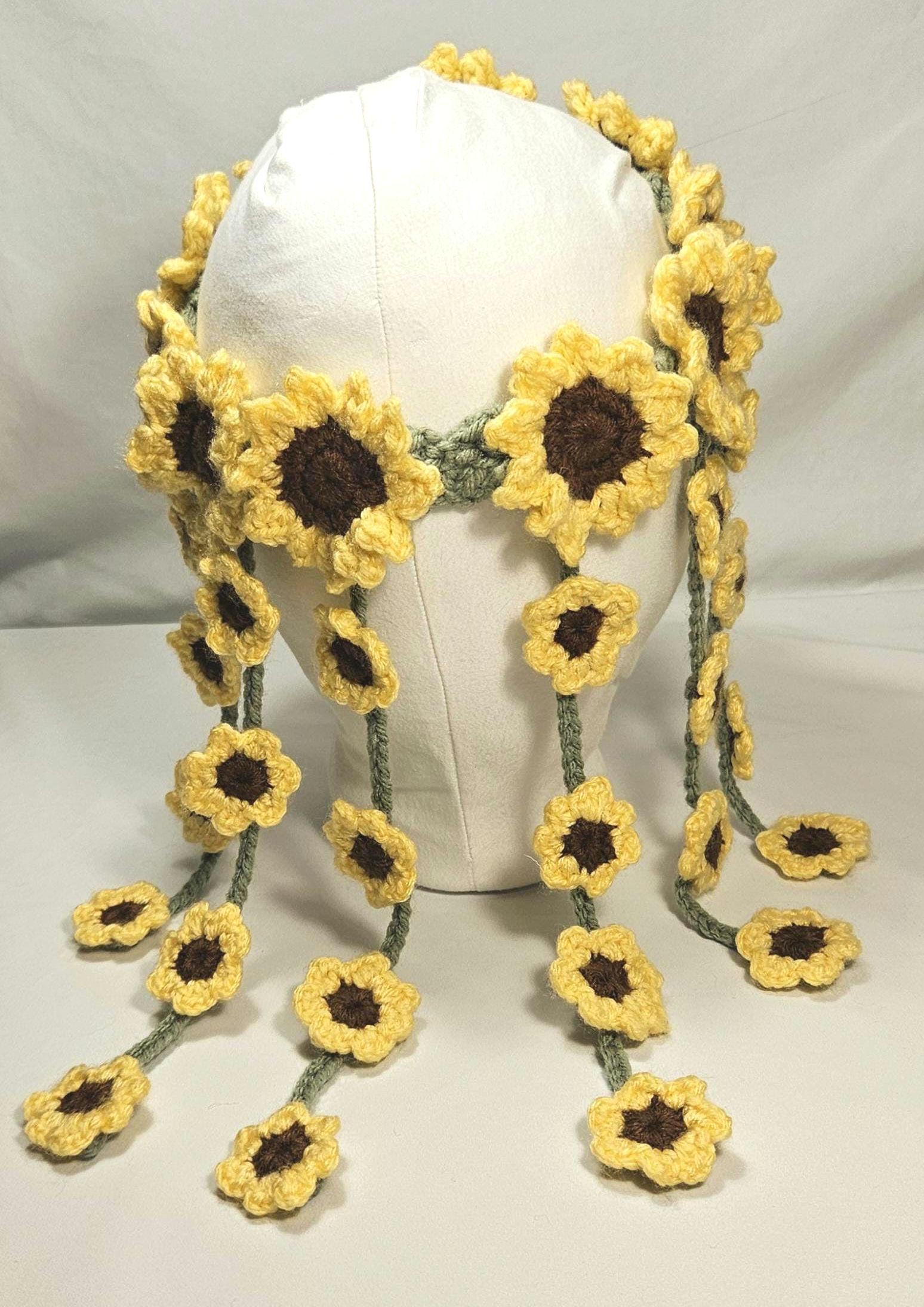 Crochet Sunflower Crown Pattern | Floral Festival Headband | Fall DIY ...