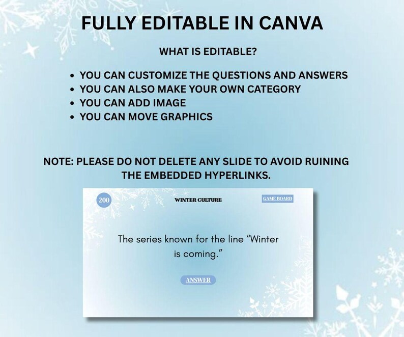 Editable Winter Jeopardy Game Template Powerpoint, Holiday Party Games ...