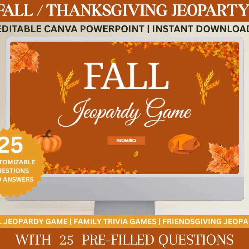 Thanksgiving Jeopardy - Etsy