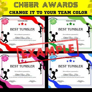 Editable Cheerleading Awards Certificate Templates: 80+ End of Year ...