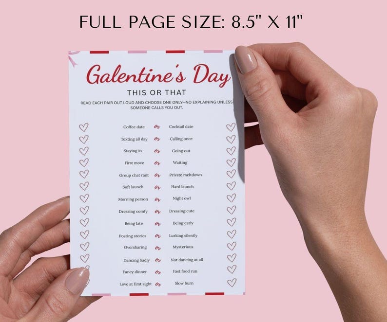 Printable Galentines Day Game Bundle, Trivia, Girls Night in Activities ...