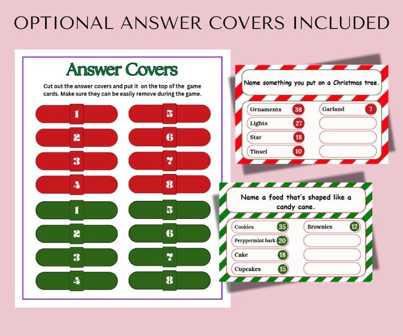 Printable Friendly Feud Christmas Holiday Party Games, Family Christmas ...