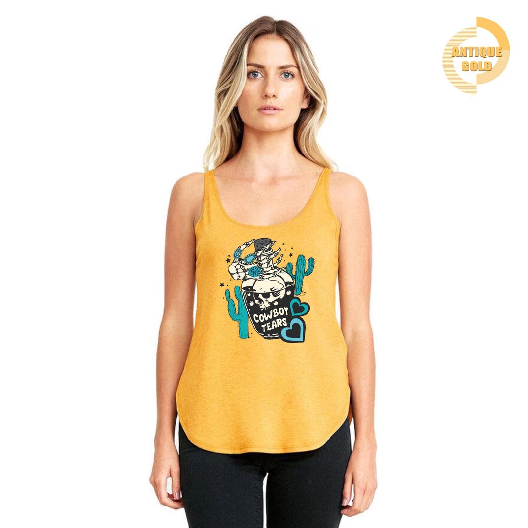 Cowboy Tears Western Tank Top, Cowboy Tank Top, Rodeo Cowgirl Tank Top ...