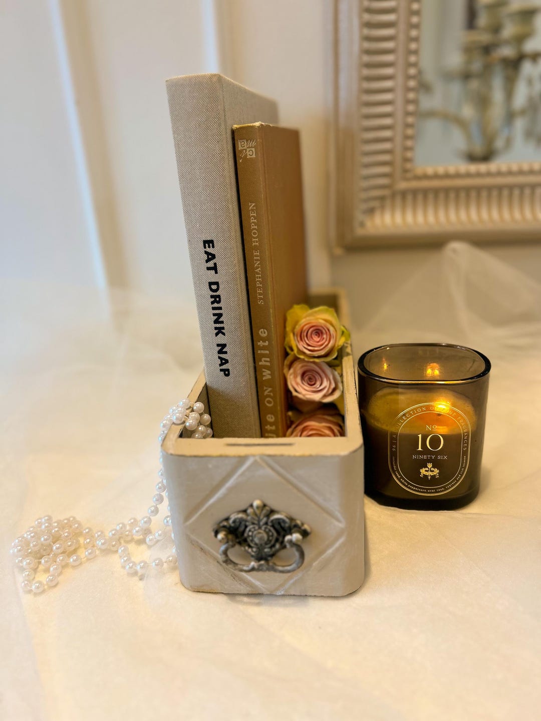 Singer Sewing Machine Drawer in Cathedral Beige Color Shabby Chic Desk ...