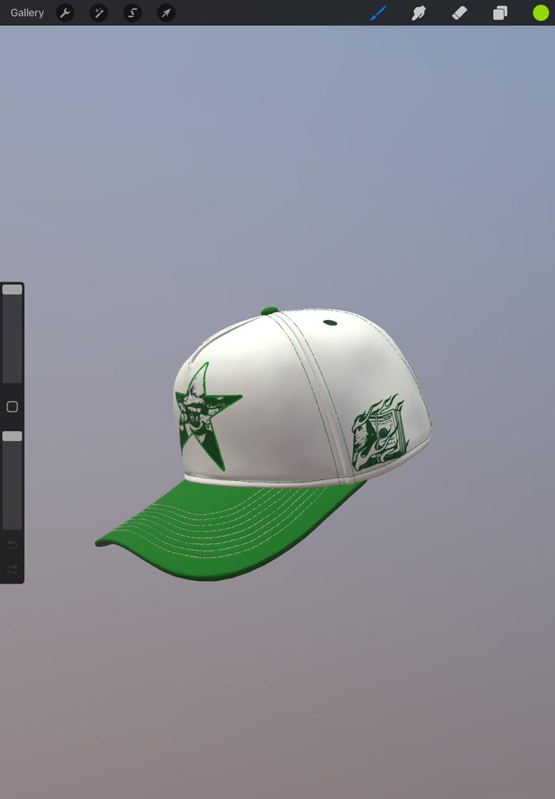 3D Hat Mockup for Procreate & Blender– Customizable Baseball Cap Mock ...