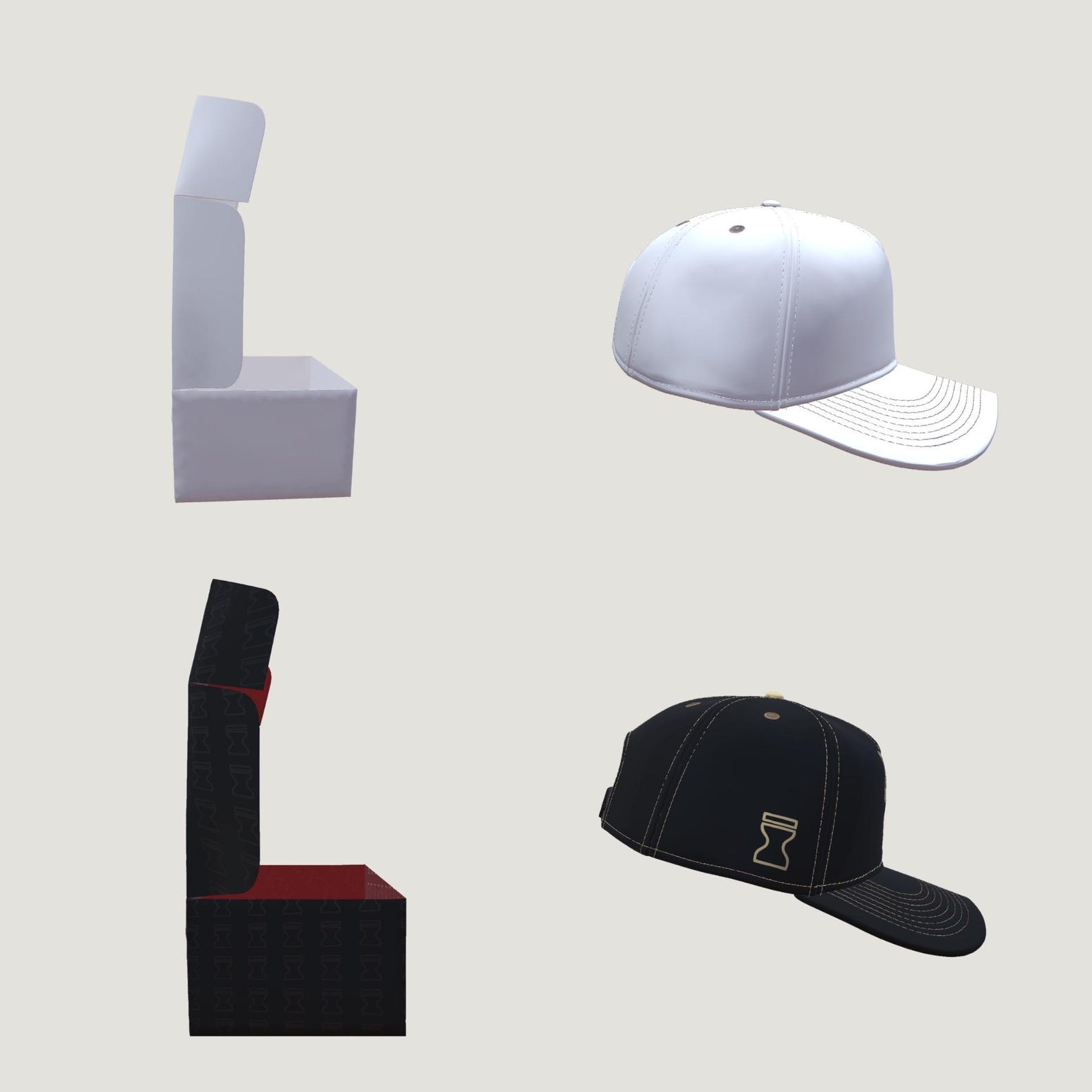 Best Selling 3D Hat & Box Mockup for Procreate on iPad | OBJ, Blender ...