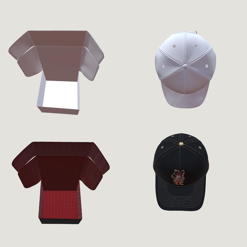 Best Selling 3D Hat & Box Mockup for Procreate on iPad | OBJ, Blender ...