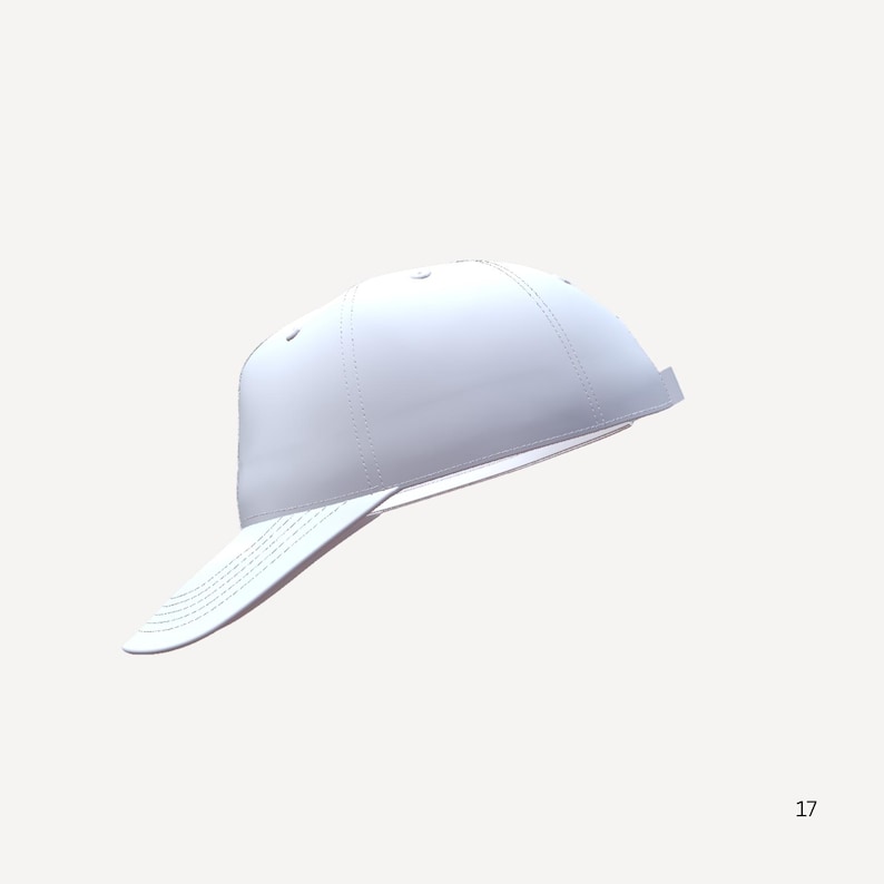 3D Fitted Cap Mockup | Procreate Fashion Design (.OBJ File) - Etsy