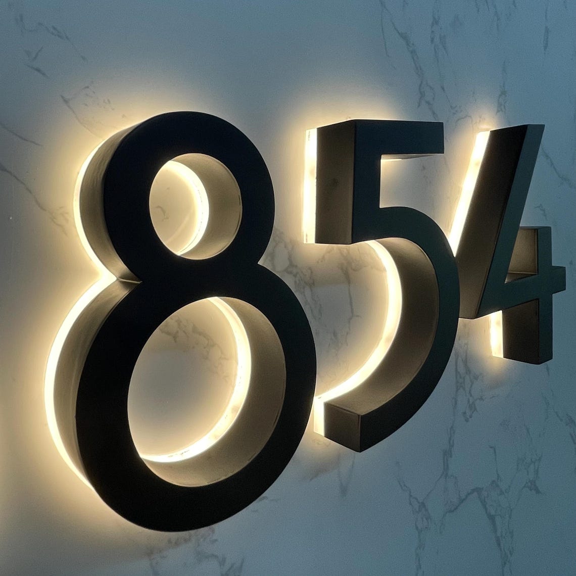 Custom LED House Number,backlit Door Number,illuminated Address Number ...