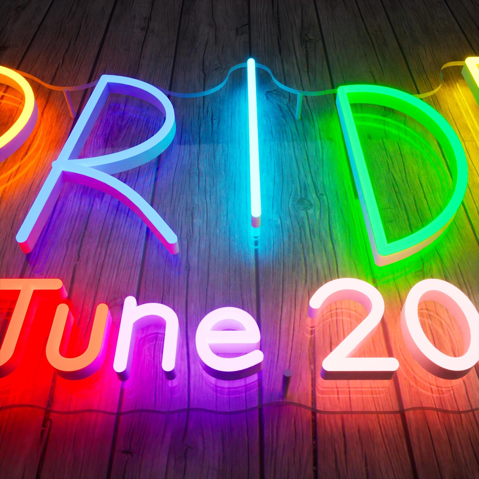 PRIDE! Neon Sign – Rainbow LGBTQ+ Wall Decor – Pride Month 2025 LED ...