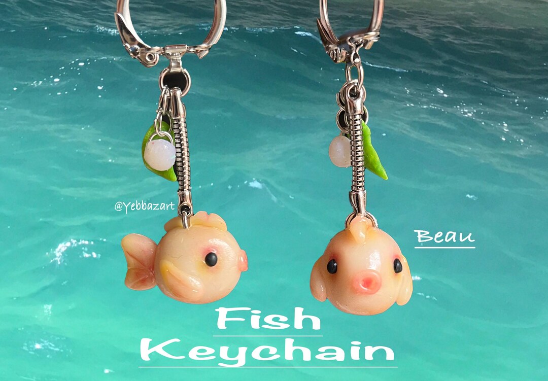 Clay Fish Keychains, (angelica & Beau) - Etsy