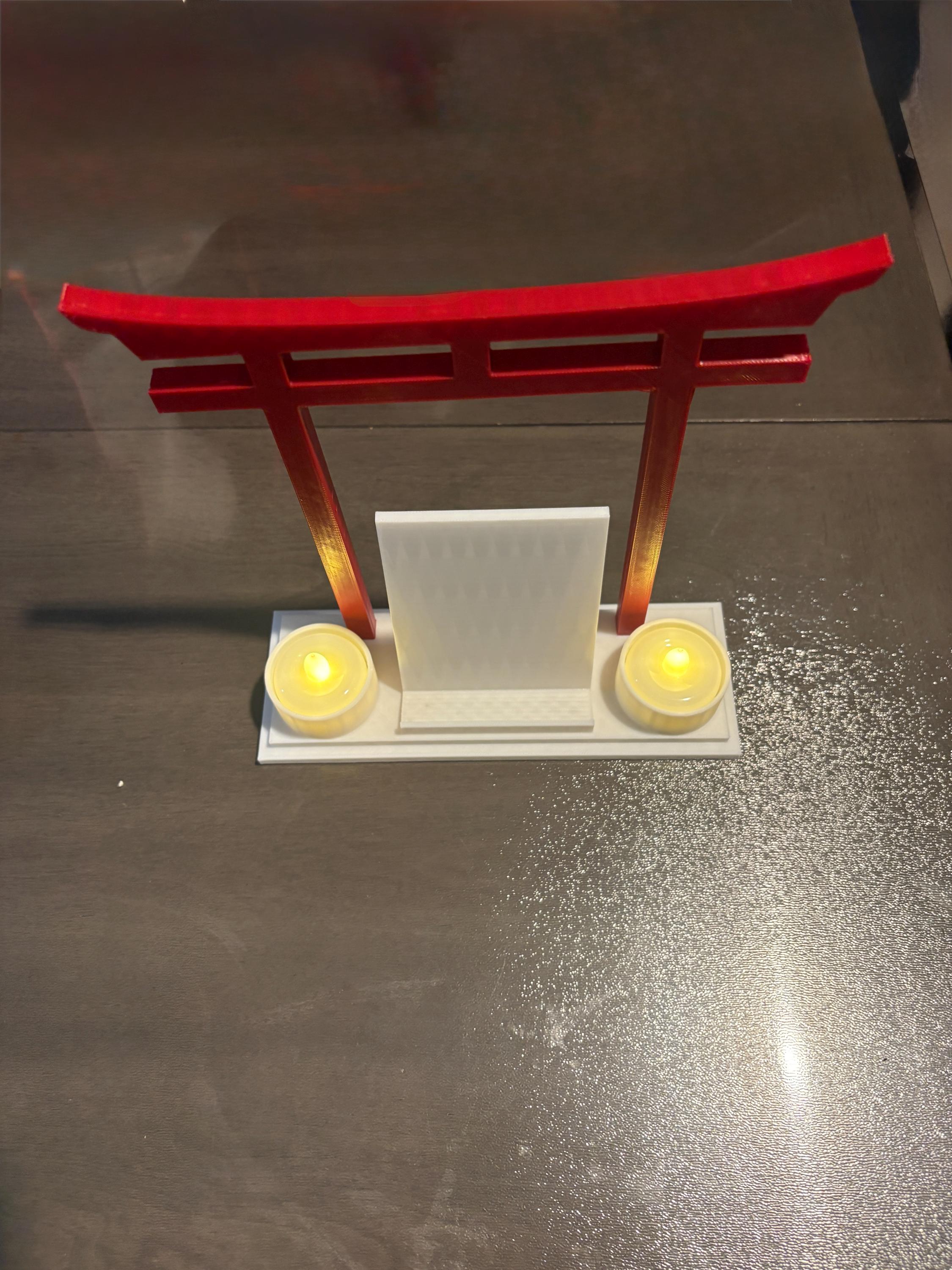 3D Printed Graded Card Shrine Display Stand W/ Torii Gate & LED ...