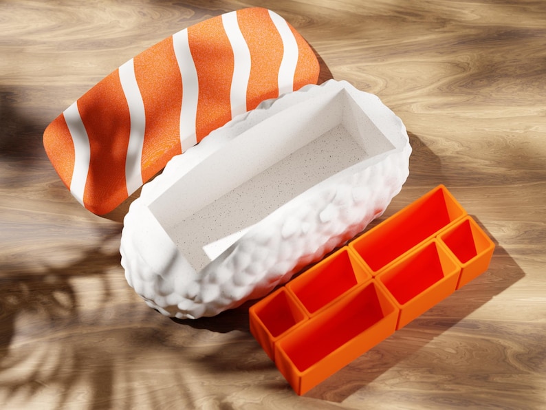 Nigiri Bento Organizer Box – Sushi-inspired Storage With Modular ...