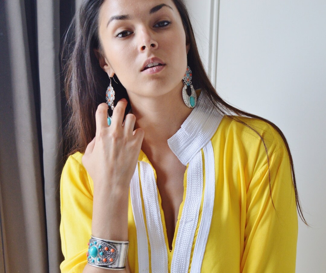 Autumn Dress Mariam Yellow Caftan Kaftan- Home Dress,resortwear, Wedding, Beach Cover Up,beach ...