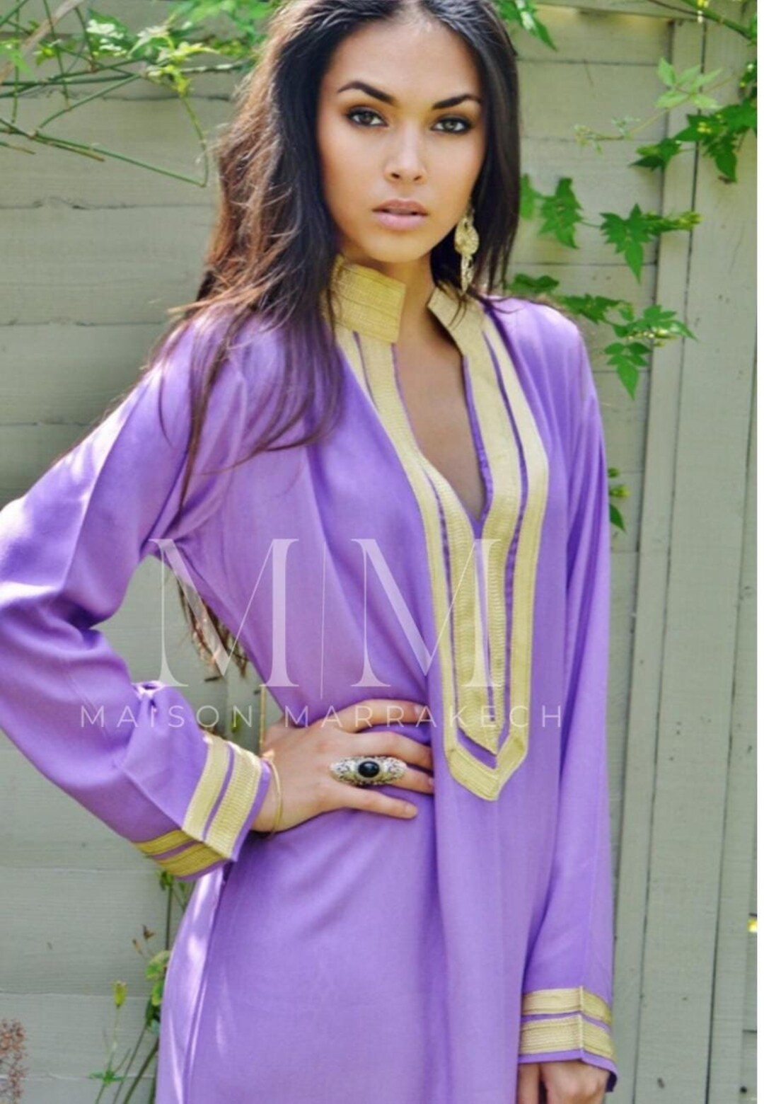 Preorder-summer Mariam Style Lilac Caftan Kaftan-home Dress,lounge Dress,resort Dress,bohemian ...