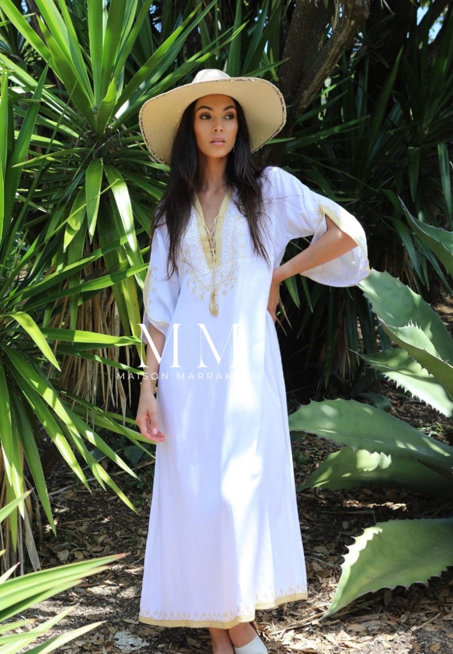 Winter White Gold Kaftan-caftan,lounge Dress,bohemian,home Dress,home ...
