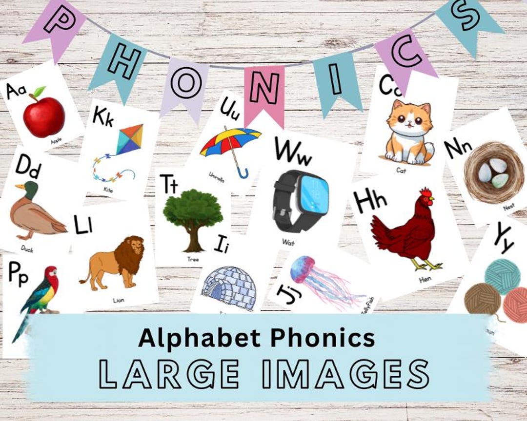 Phonics Posters and Cards Digital Download Bundle ABC Alphabet Poster ...
