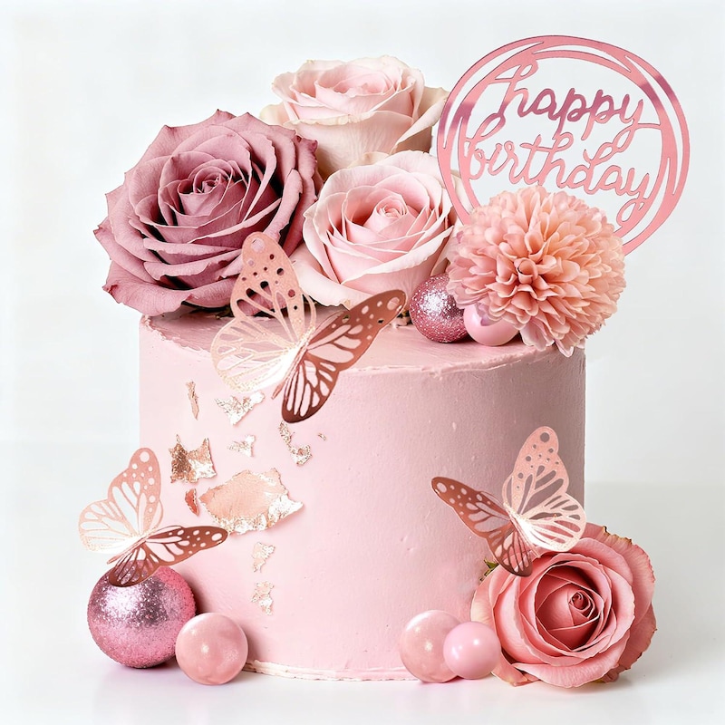 Fake Roses Cake Topper - Etsy
