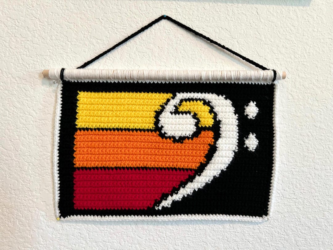 Bass Clef Tapestry Crochet Wall Art PDF Written Patterns (text & Block ...
