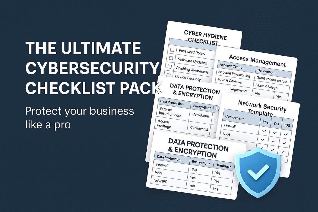 The Ultimate Cybersecurity Checklist Pack - Etsy