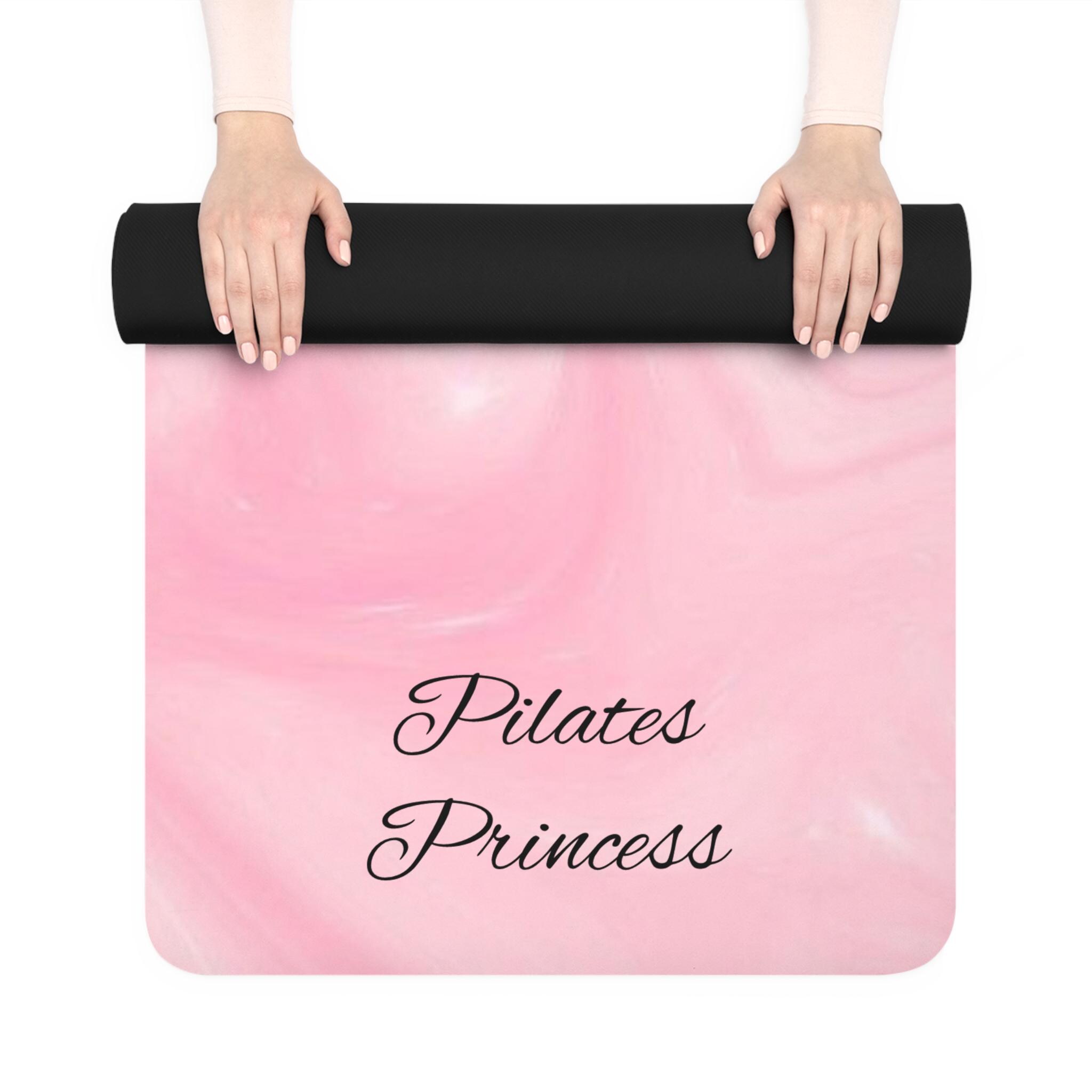 Yoga Mat, Pilates Baddie Princess Workout Mat, Pink Rubber Strong Mat ...