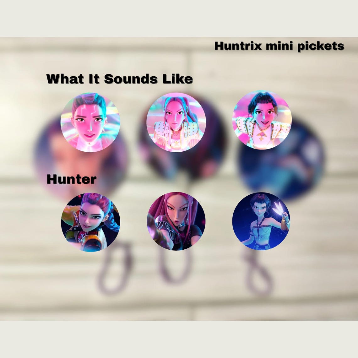 KPDH Huntrix Mini Fan Picket Keychains - Etsy