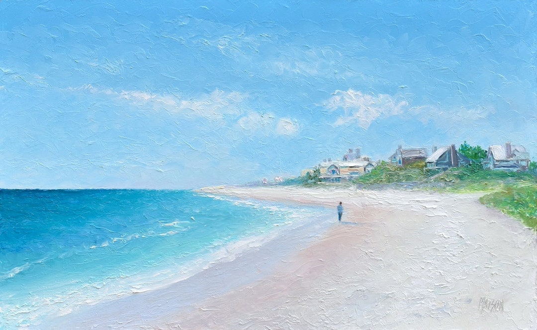Main Beach, East Hampton, New York, Oil Painting, Seascape, Beach Painting, United States ...