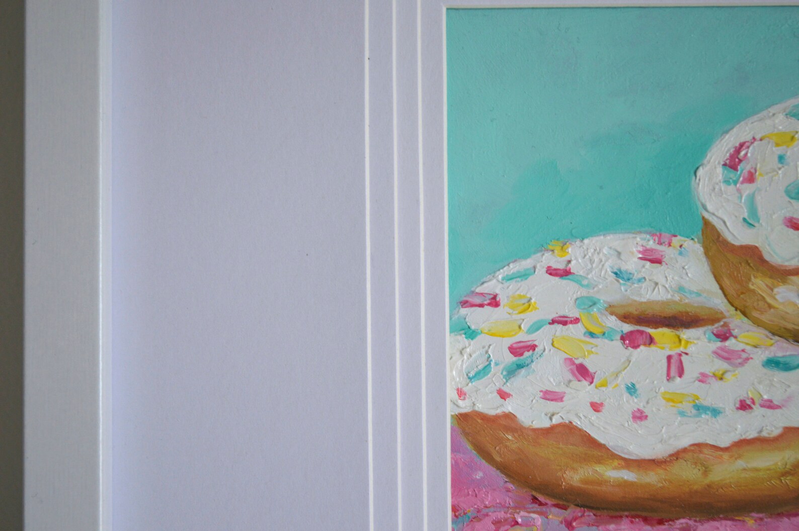 Donut Painting, Kitchen Painting, Cafe Art, Cake Art, Country Cottage ...