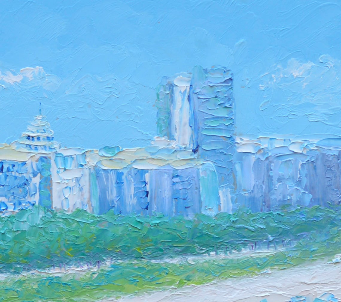 South Beach Miami Florida, Framed Beach Oil Painting, Seascape, Miami ...