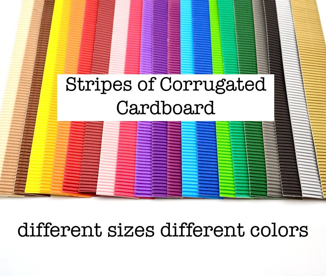 Stripes of Corrugated Cardboard for Crafting Different Colors and Sizes ...