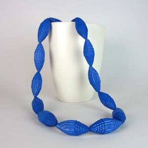 Electric Blue: Statement Earrings PALLA Made of Corrugated Cardboard - Etsy